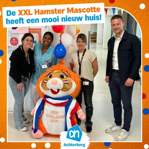 Onze XXL Hamster Mascotte heeft een mooi nieuw huis gekregen! | Albert ...